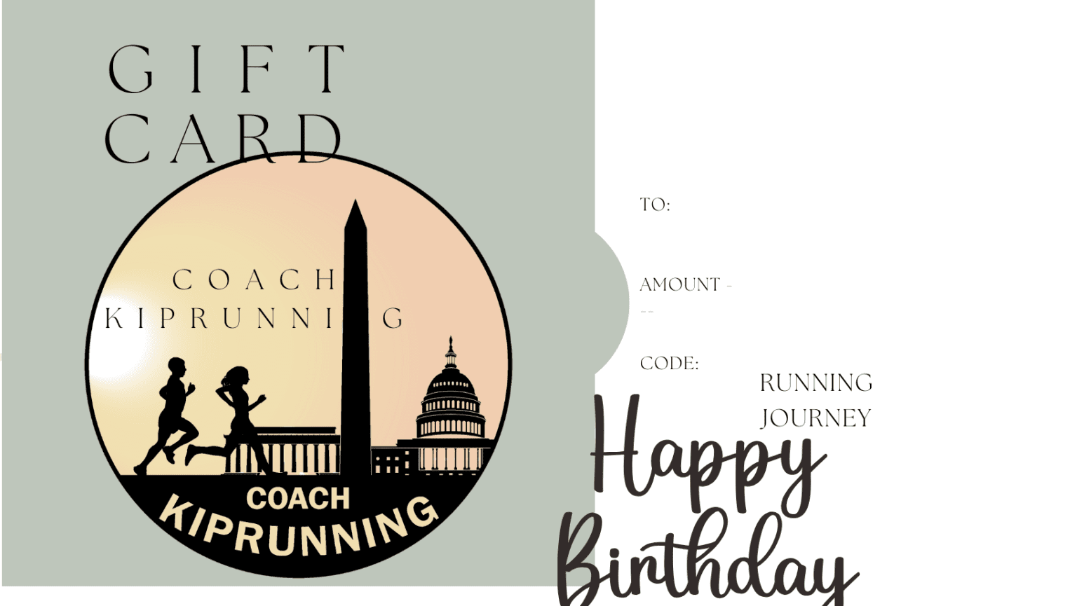 COACH KIPRUNNING GIFT CARD